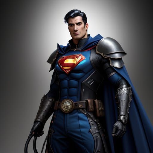 Superman Depiction of a medieval knight. Heavily armored and heavily ...