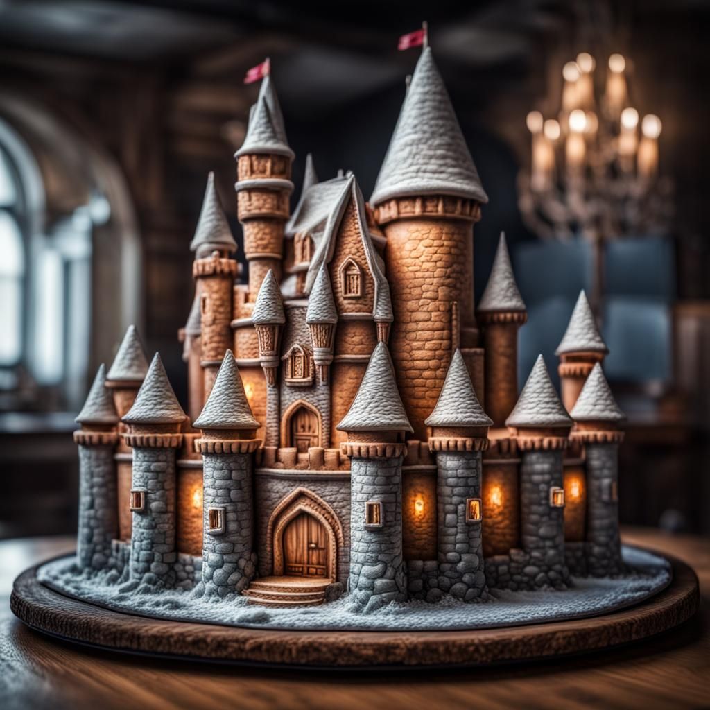 Gingerbread Castle - AI Generated Artwork - NightCafe Creator