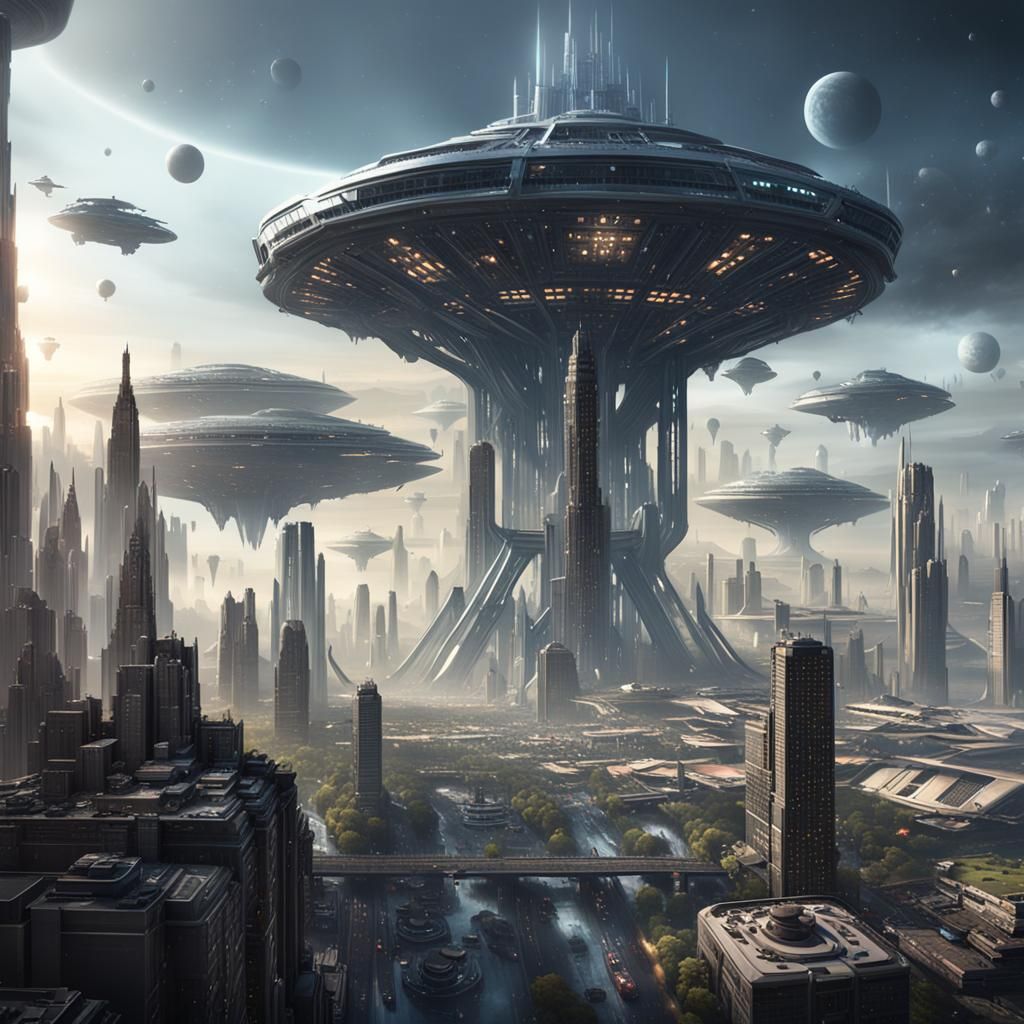 Alien colony - AI Generated Artwork - NightCafe Creator