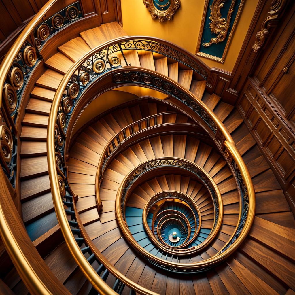 Infinite staircase - AI Generated Artwork - NightCafe Creator