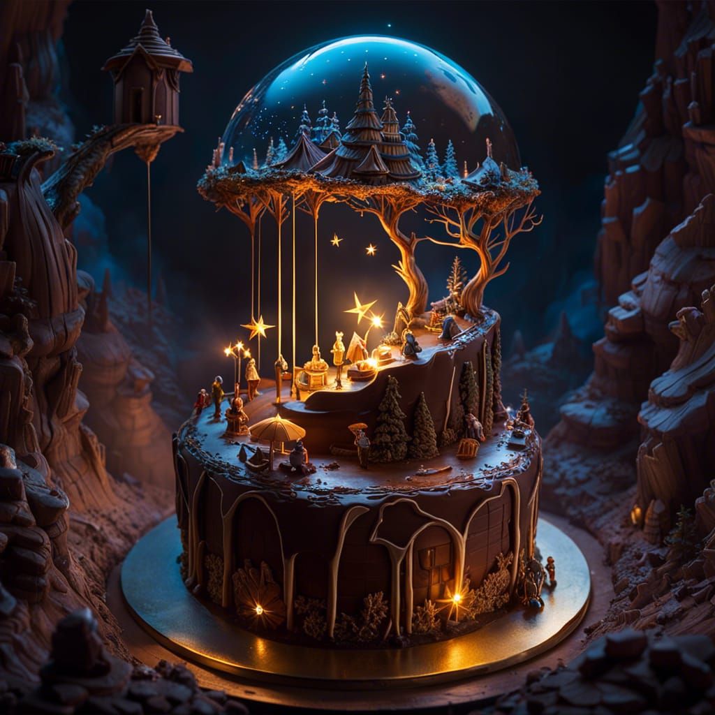 Chocolate cake - AI Generated Artwork - NightCafe Creator