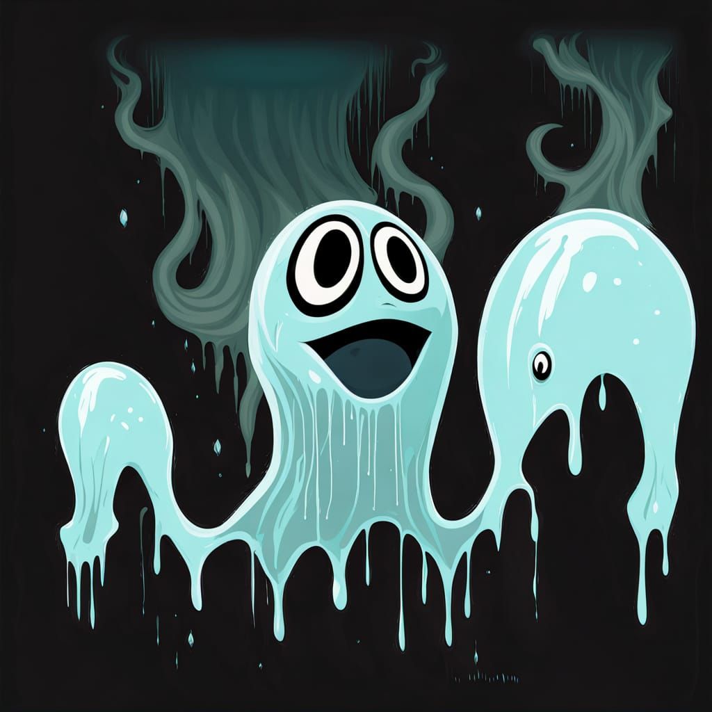 goopy bulbous round flubber pixar blobber sheet ghost mega gelatine slime