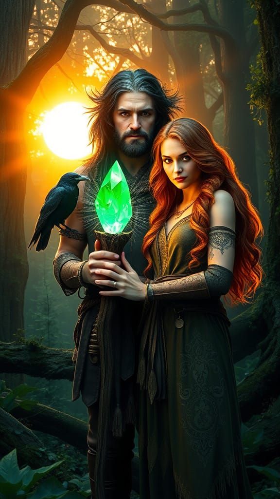 Male & Female Druid (D&D Type Character)