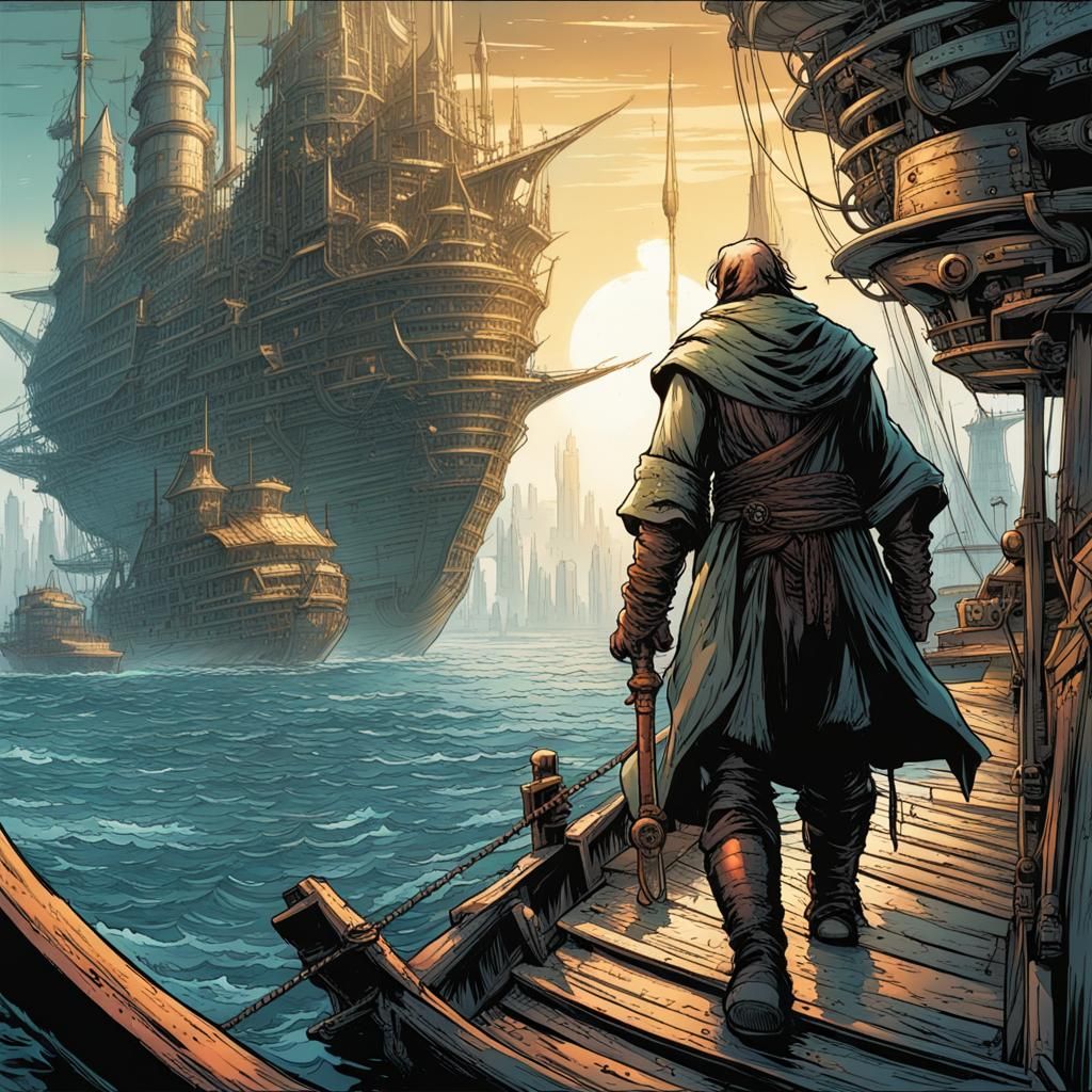 A hulking behemoth barge - AI Generated Artwork - NightCafe Creator