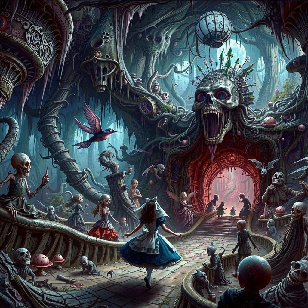 Alice in Darkness Wonderland - Victorian Alice in Dark Wond...