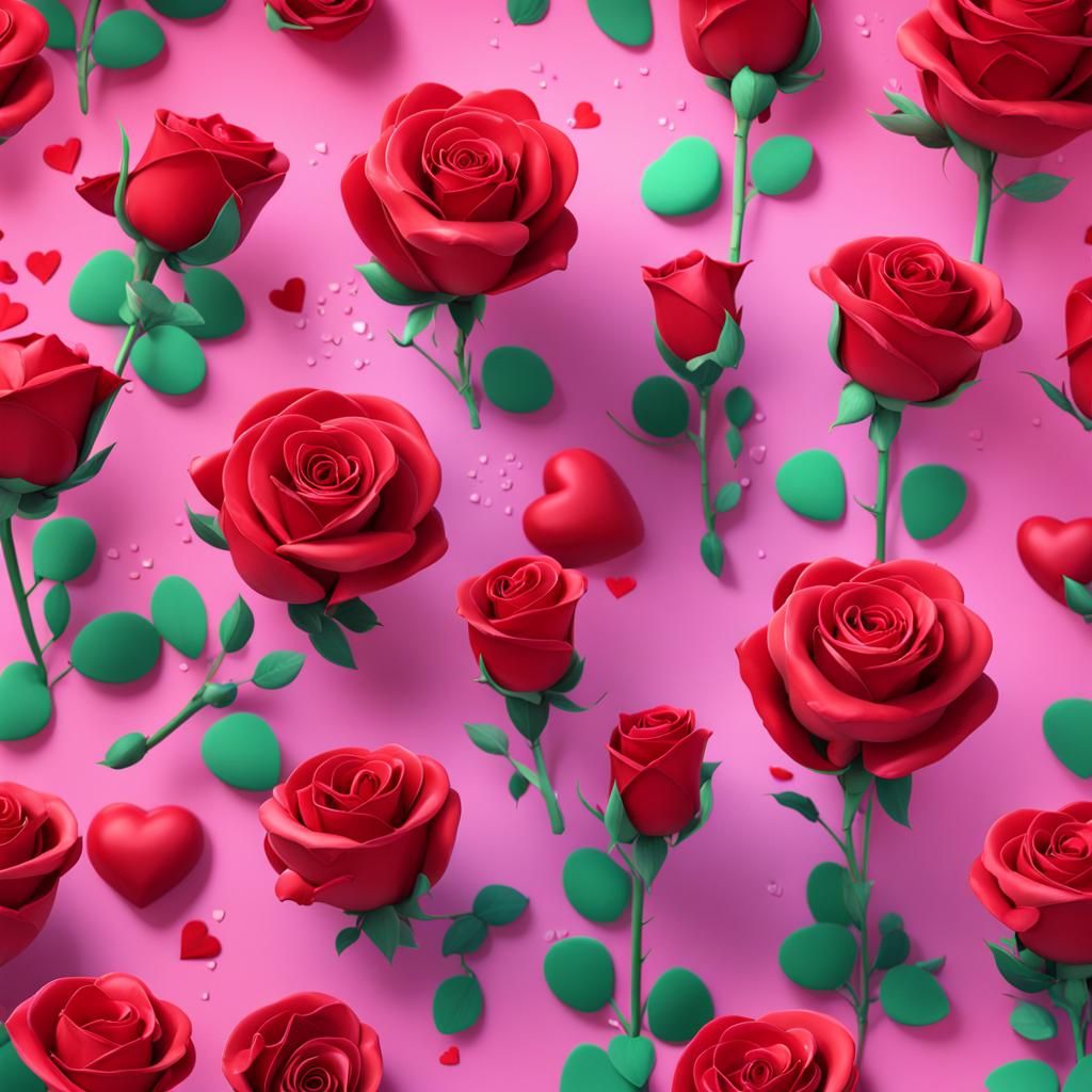 Valentines day Roses - AI Generated Artwork - NightCafe Creator