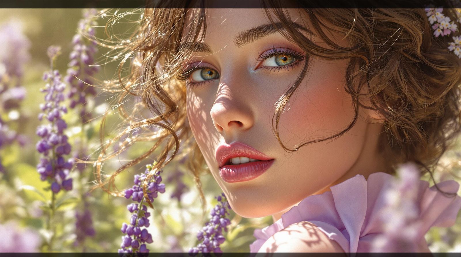 Delicate Woman - Dainty Lady in Lavender Regalia