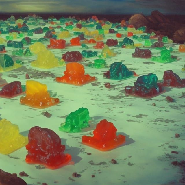 Jello Graveyard - AI Generated Artwork - NightCafe Creator