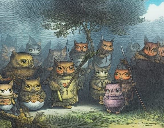 "Mimsy Were the Borogoves" : concept art by John Tenniel : - AI ...