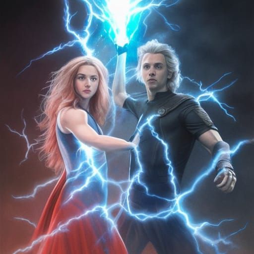 Wanda Maximoff and Pietro Maximoff - AI Generated Artwork - NightCafe ...