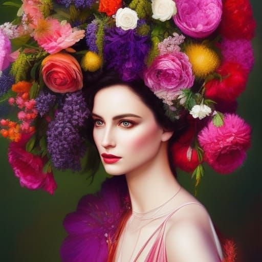 Portrait of an beautiful goddess - AI Generated Artwork - NightCafe Creator