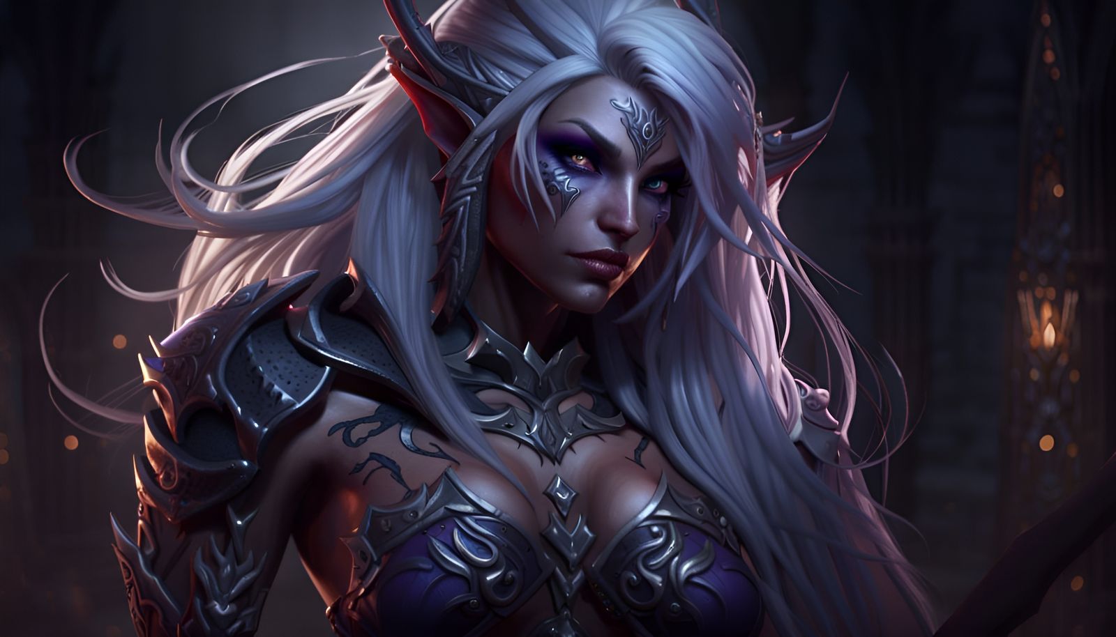 Night Elf Warrior - AI Generated Artwork - NightCafe Creator