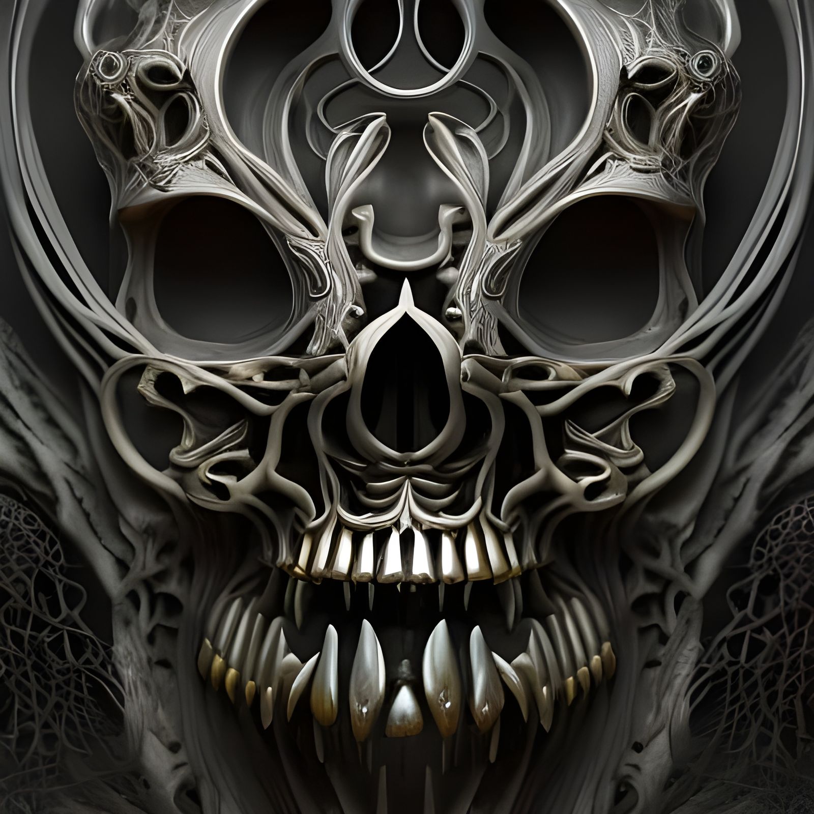 Alien Beast Skull - AI Generated Artwork - NightCafe Creator