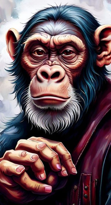 I hate every ape I see. From chimpan-a to chimpan-z, No, you'll never ...