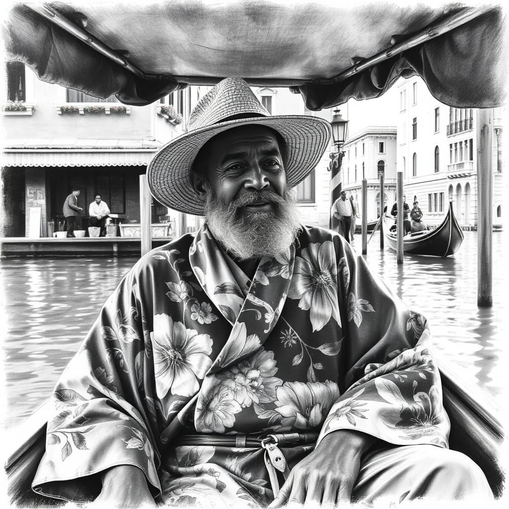 Reggae Legend in Traditional Japanese Attire, Padd... - AI Art