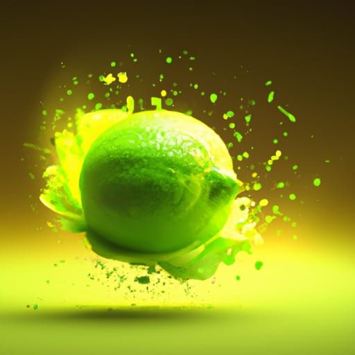 Exploding Lime - AI Generated Artwork - NightCafe Creator
