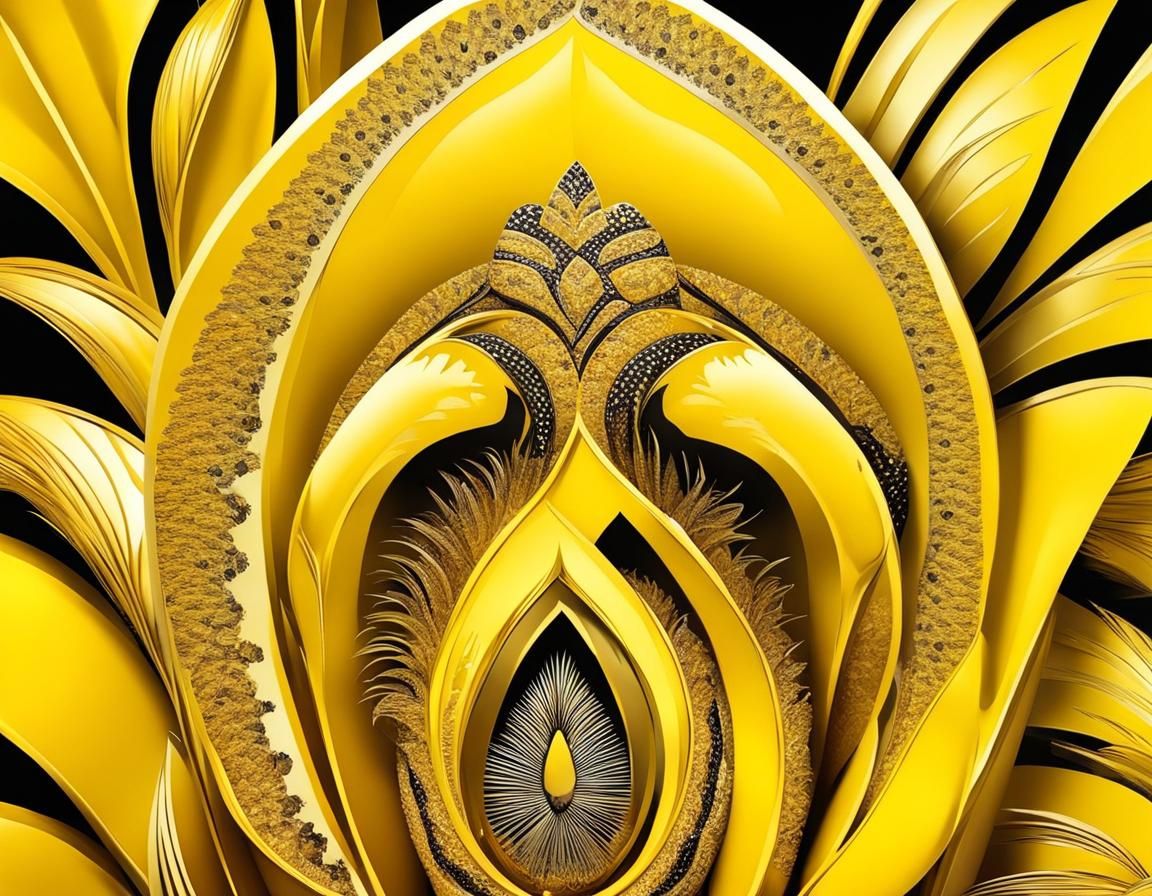 Exciting Alluring Feminine Yellow Vivacious Exotic - AI Generated ...