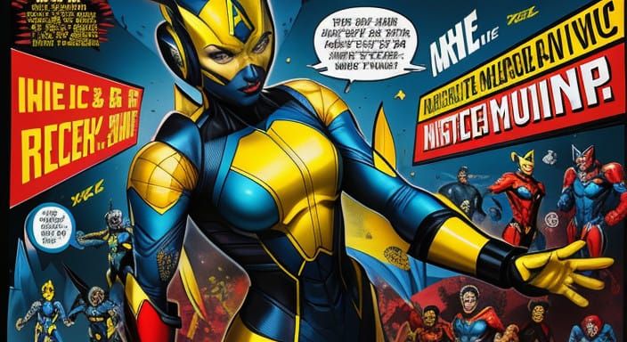 Atomic Wasp Lady - Toxic Wasp Lady Comic Scene