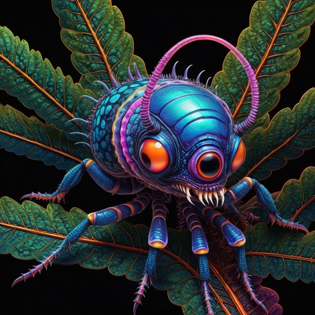 Surreal Alien Encounter in a Dazzling Xeno-Ecosyst... - AI Art