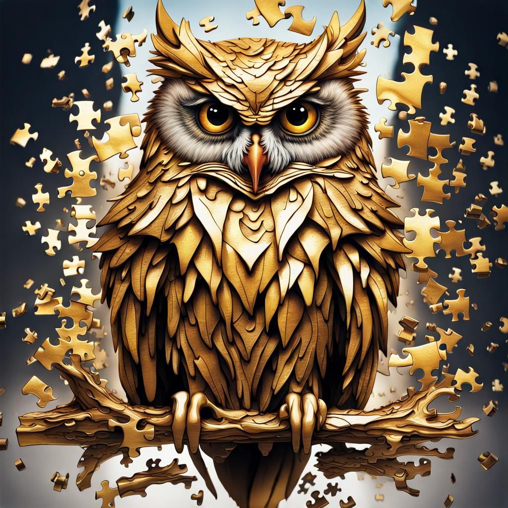 Exploding Owl Puzzle - AI Generated Artwork - NightCafe Creator