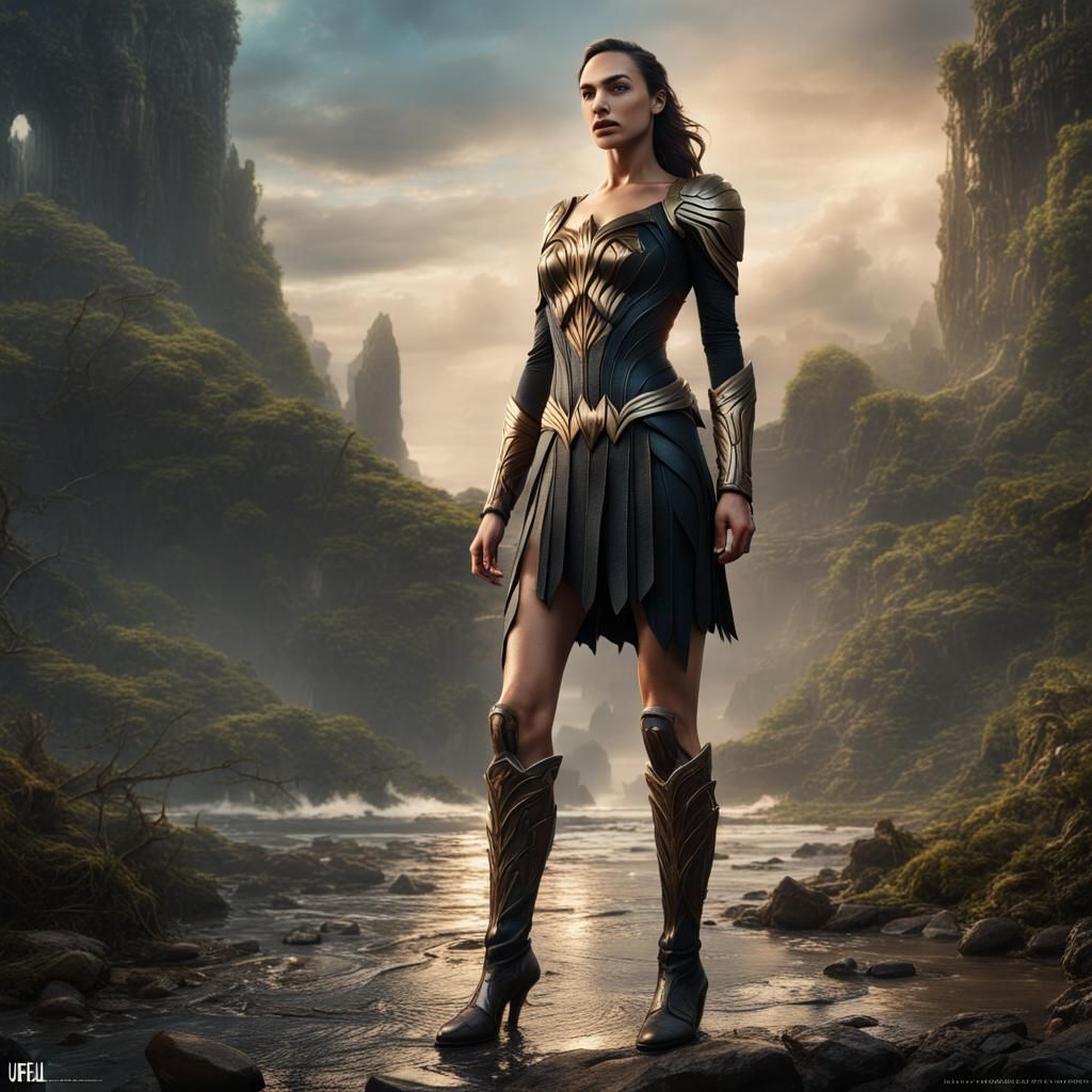 Gal Gadot is a long-legged deity wearing a black minidress and boots in ...