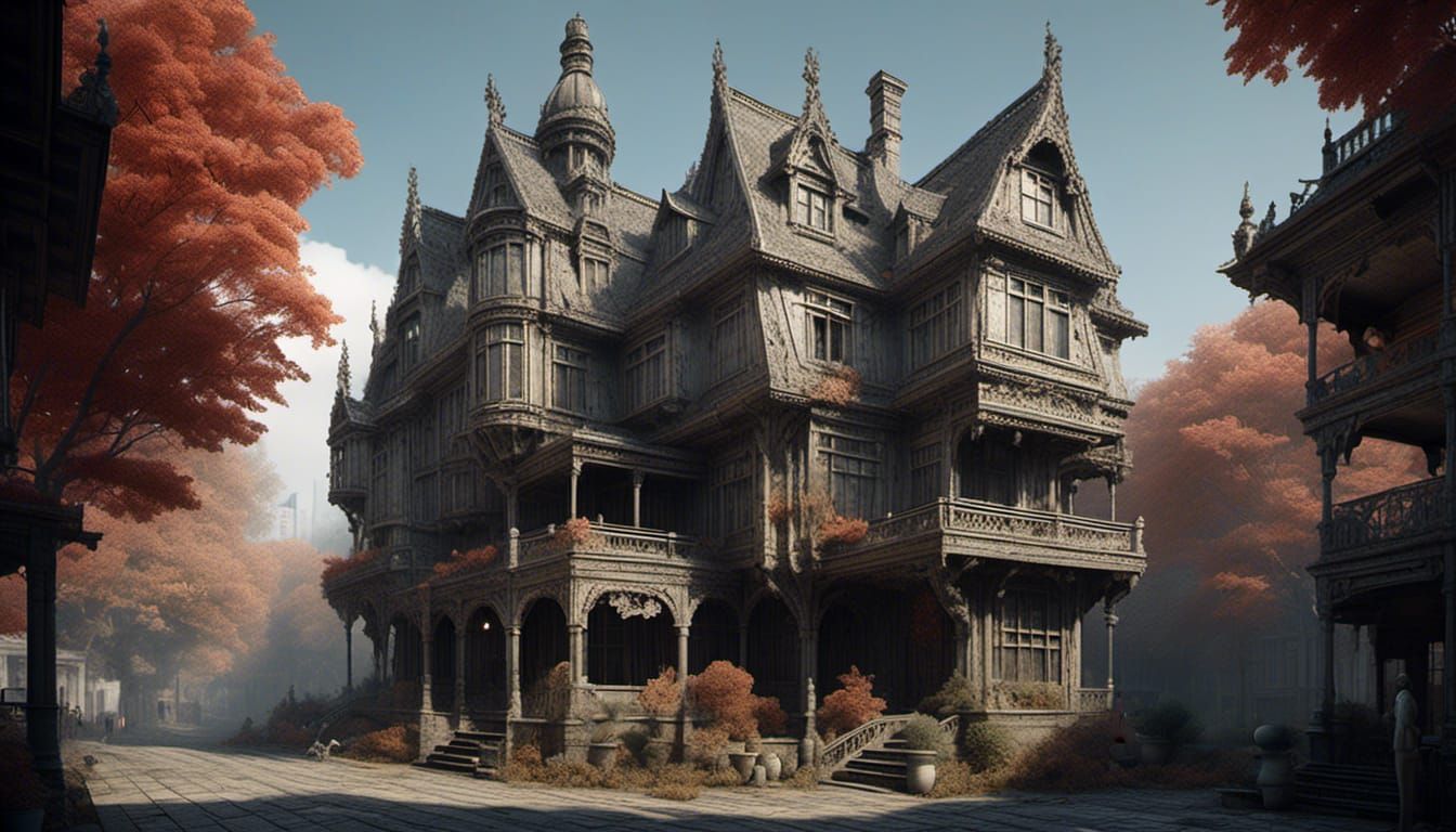 18th century Victorian Era brutalist architecture. - AI Generated ...