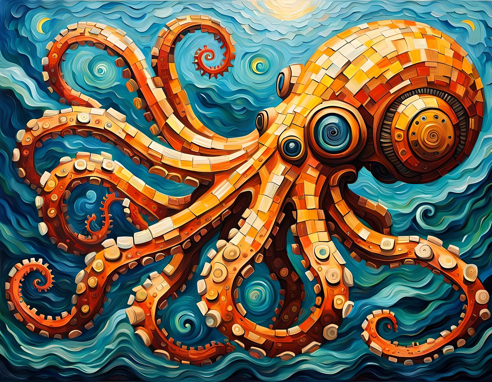 Mecha Octopus - AI Generated Artwork - NightCafe Creator