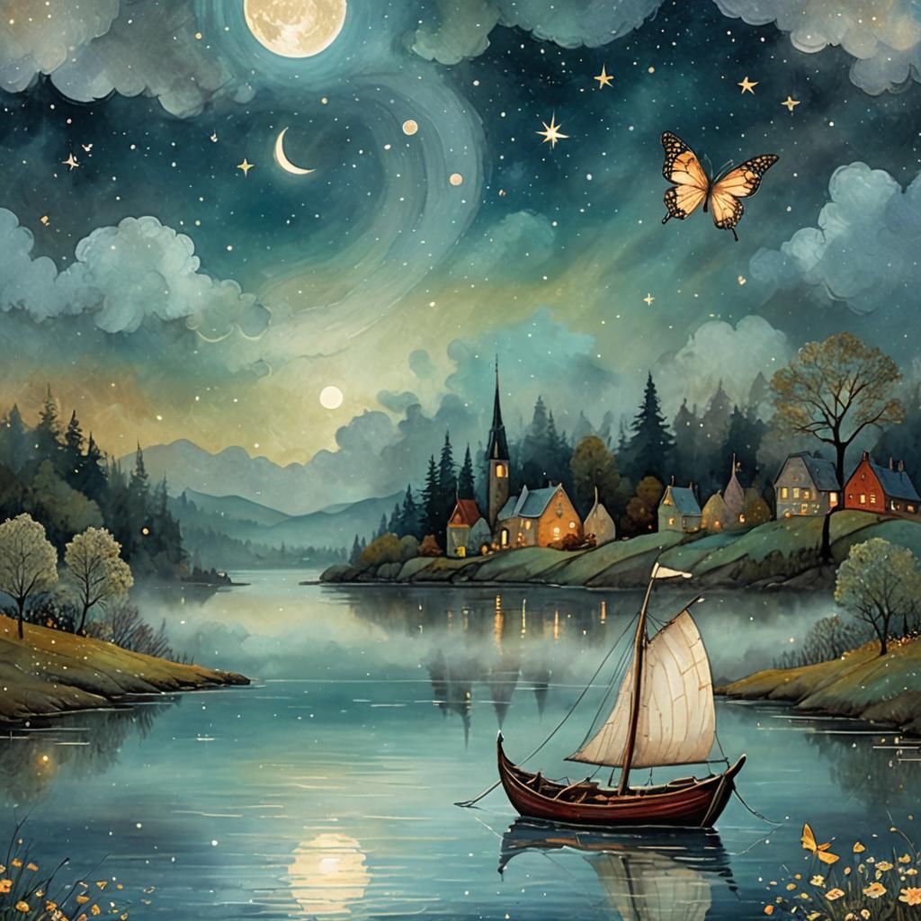 calm waters - AI Generated Artwork - NightCafe Creator