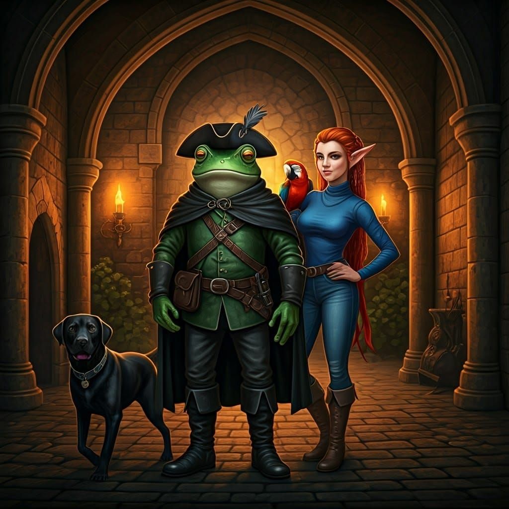 "A mystical and enchanting scene unfolds in the dimly lit cellar of the ...