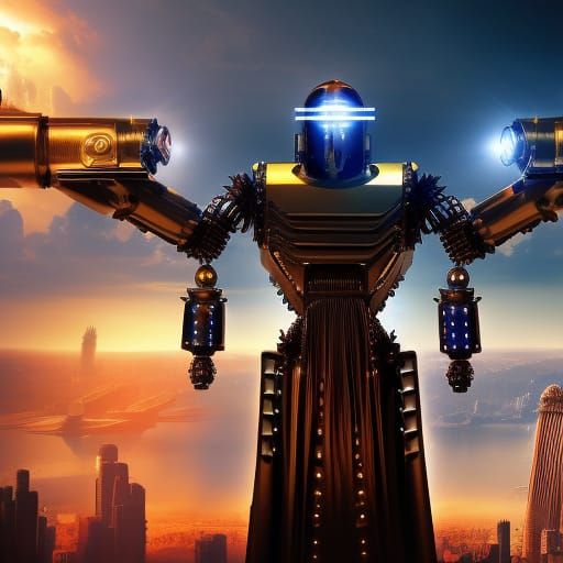 Jesus Christ as android robot - AI Generated Artwork - NightCafe Creator