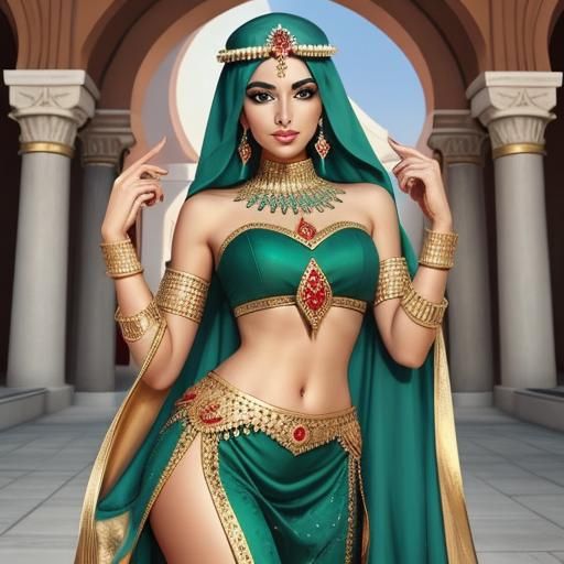 arabian goddess 💚 - AI Generated Artwork - NightCafe Creator