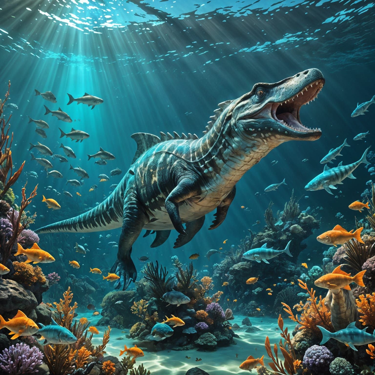 extinct Mosasaurus - extinct Mosasaurus