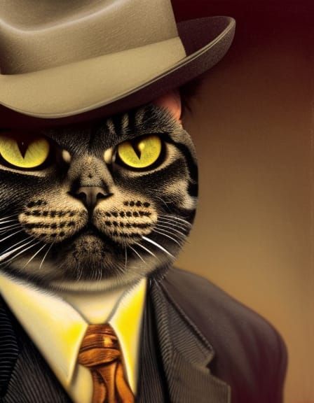 Mobster Cat - AI Generated Artwork - NightCafe Creator