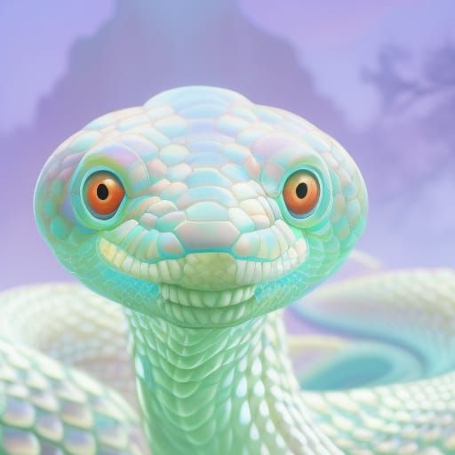 Opal Snake - AI Generated Artwork - NightCafe Creator