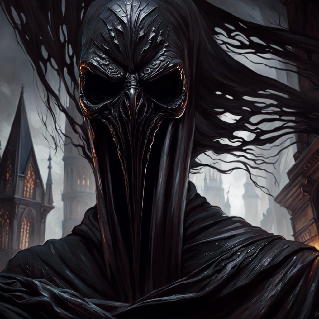 portrait of hyperdetailed terrifying dementor from harry potter ...