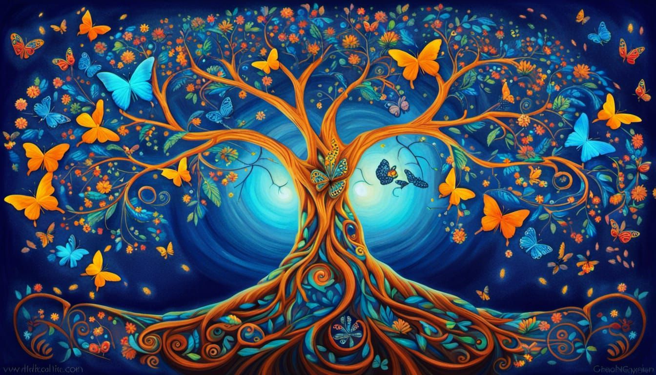 A Lively Tree - AI Generated Artwork - NightCafe Creator