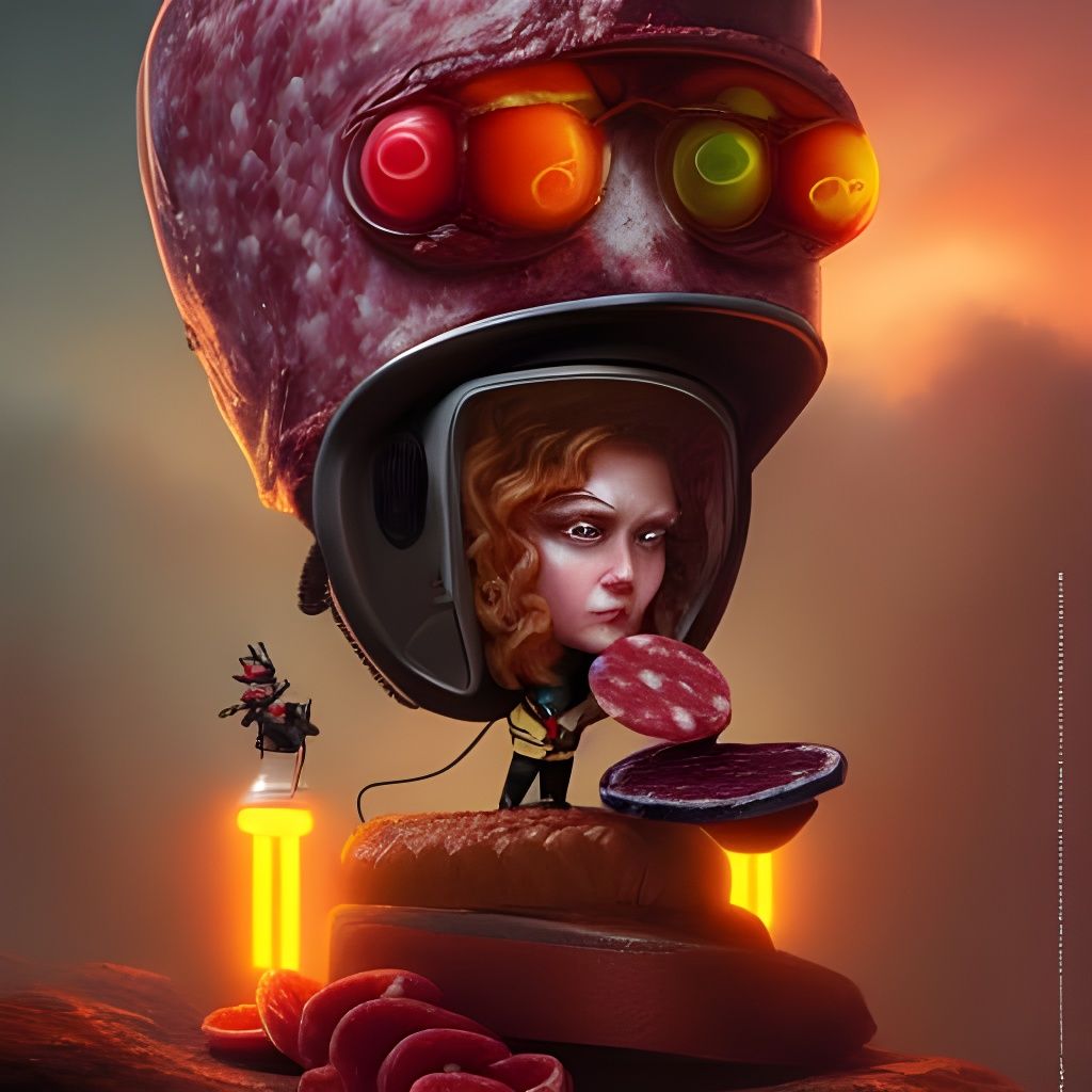 Bobblehead brie salami - AI Generated Artwork - NightCafe Creator