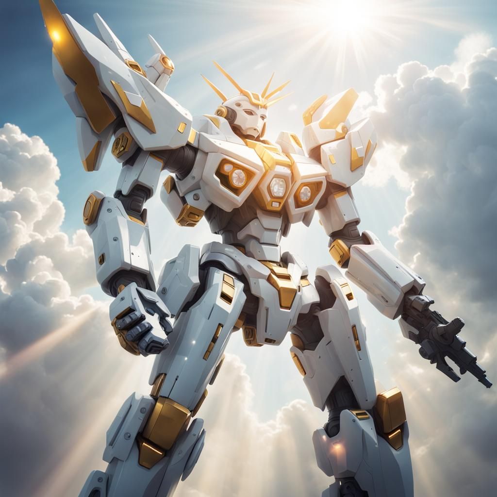 Building a divine mecha - AI Generated Artwork - NightCafe Creator