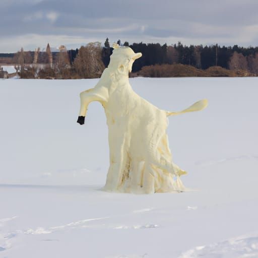 Snow Centaur - AI Generated Artwork - NightCafe Creator