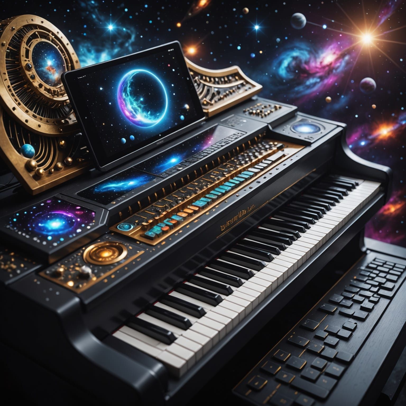 COSMIC KEYBOARD, GALACTIC PIANO - Surreal Cosmic Piano in Hy...