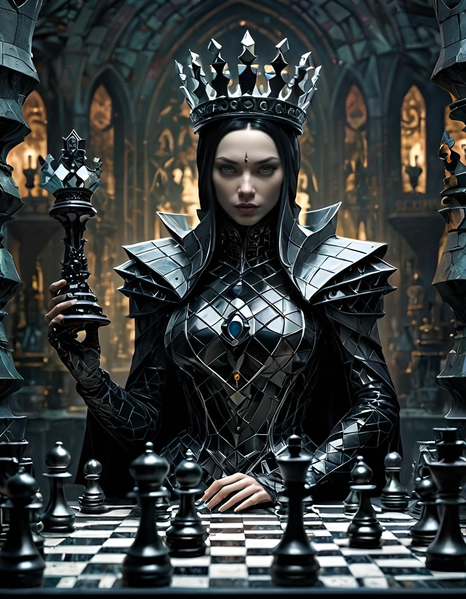 The Evil Chess Queen - AI Generated Artwork - NightCafe Creator