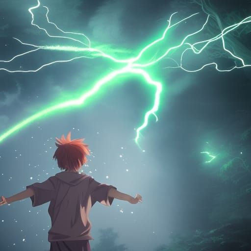 Wizard casting a lightning spell - AI Generated Artwork - NightCafe Creator