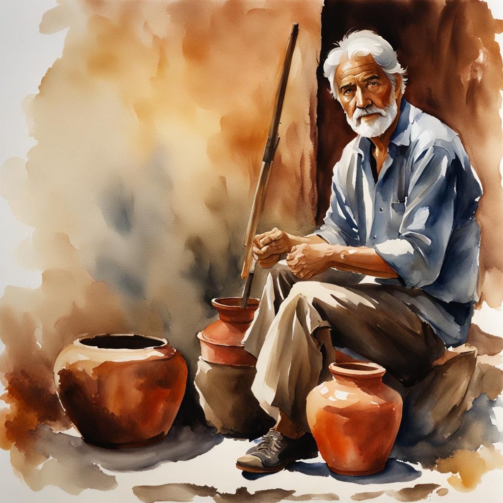 Male Portrait, Master potter - AI Generated Artwork - NightCafe Creator