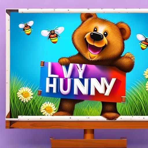 "LUV HUNNY" 🐻💛 - AI Generated Artwork - NightCafe Creator