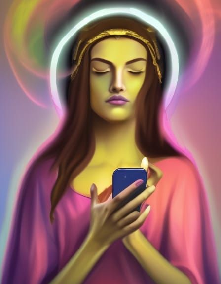 “Approdite” Goddess of Apps - AI Generated Artwork - NightCafe Creator