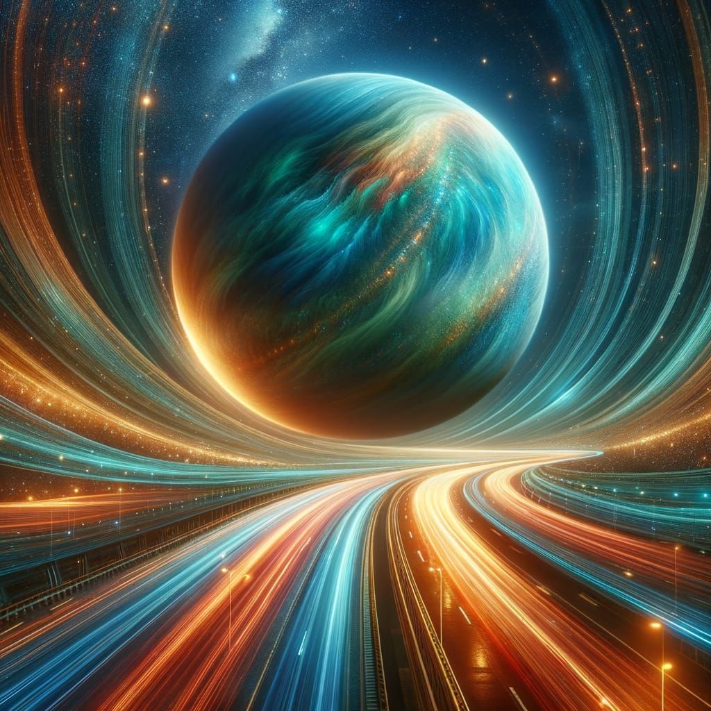 axis - Mysterious Planet Spins on Axis Amidst Radiant Celest...