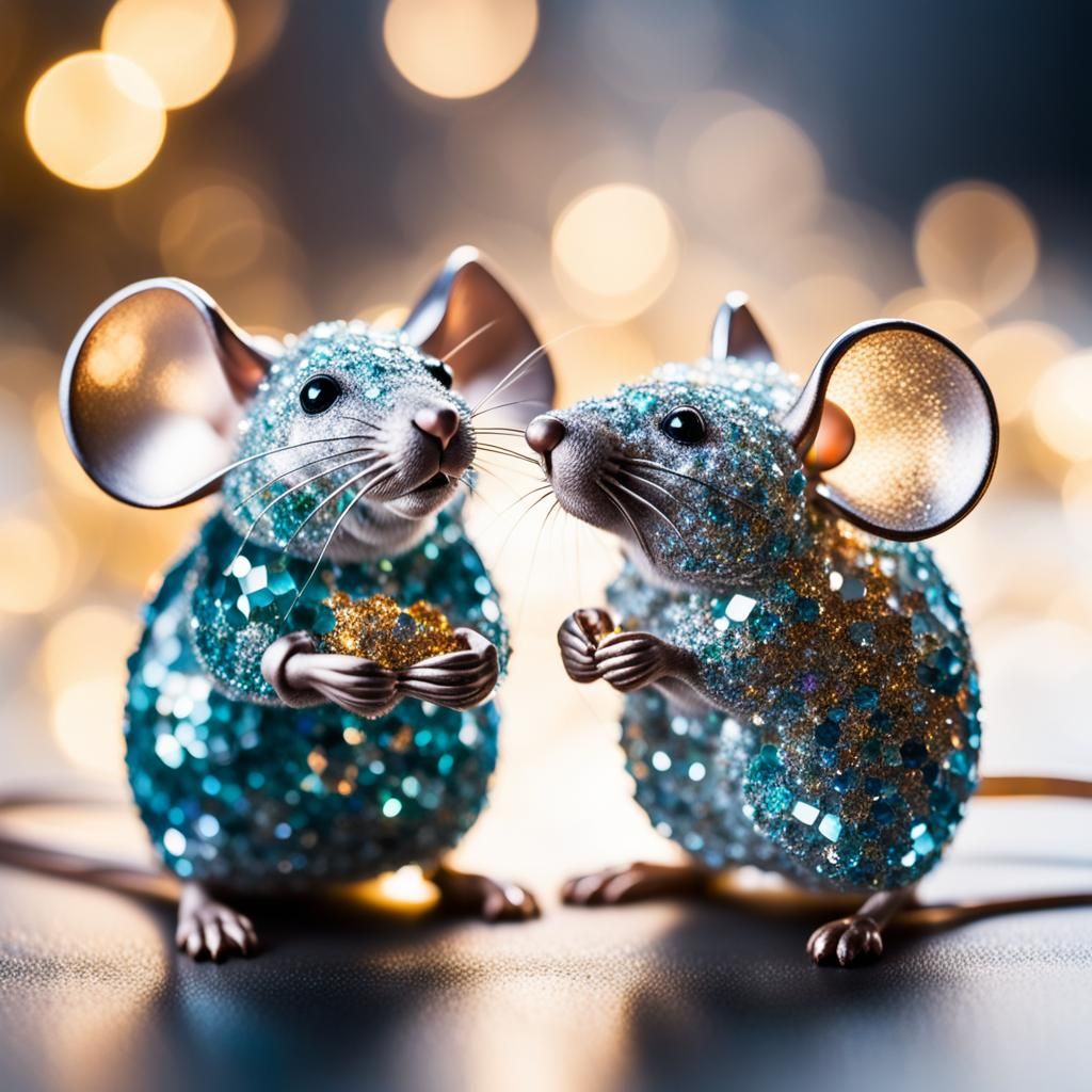 Crystal mice - AI Generated Artwork - NightCafe Creator