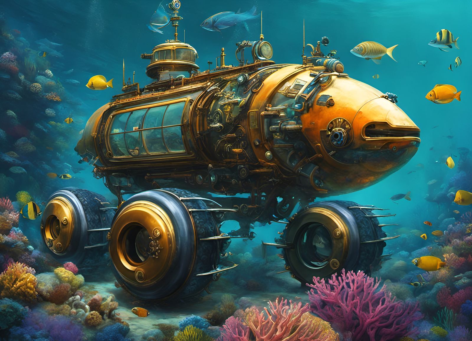 SUE (Submersible Undersea Explorer) - AI Generated Artwork - NightCafe Creator
