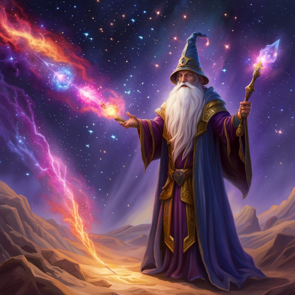 Cosmic Wizard - AI Generated Artwork - NightCafe Creator