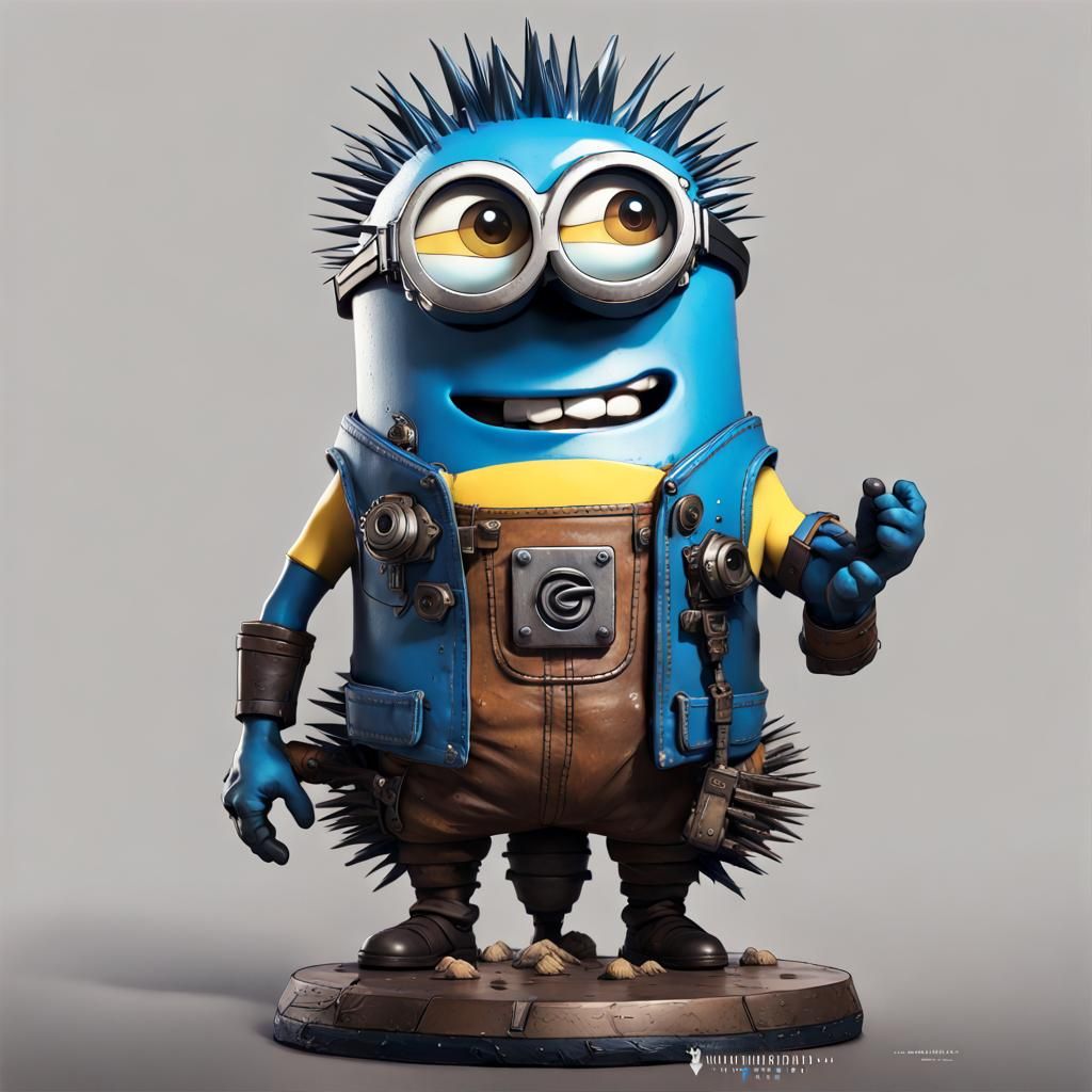 Blue bobblehead - AI Generated Artwork - NightCafe Creator